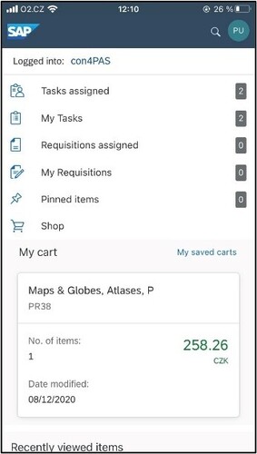 Mobile app SAP Ariba Procurement | con4PAS